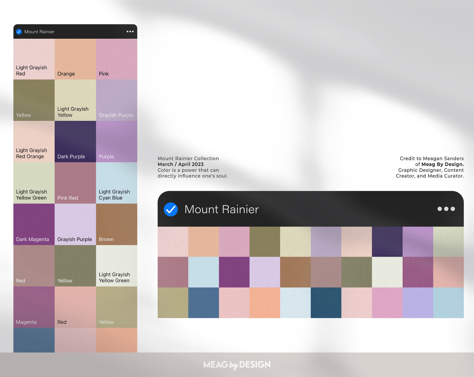 Mount Rainier Procreate Color Palette, Vibrant Hues (digital Download ...