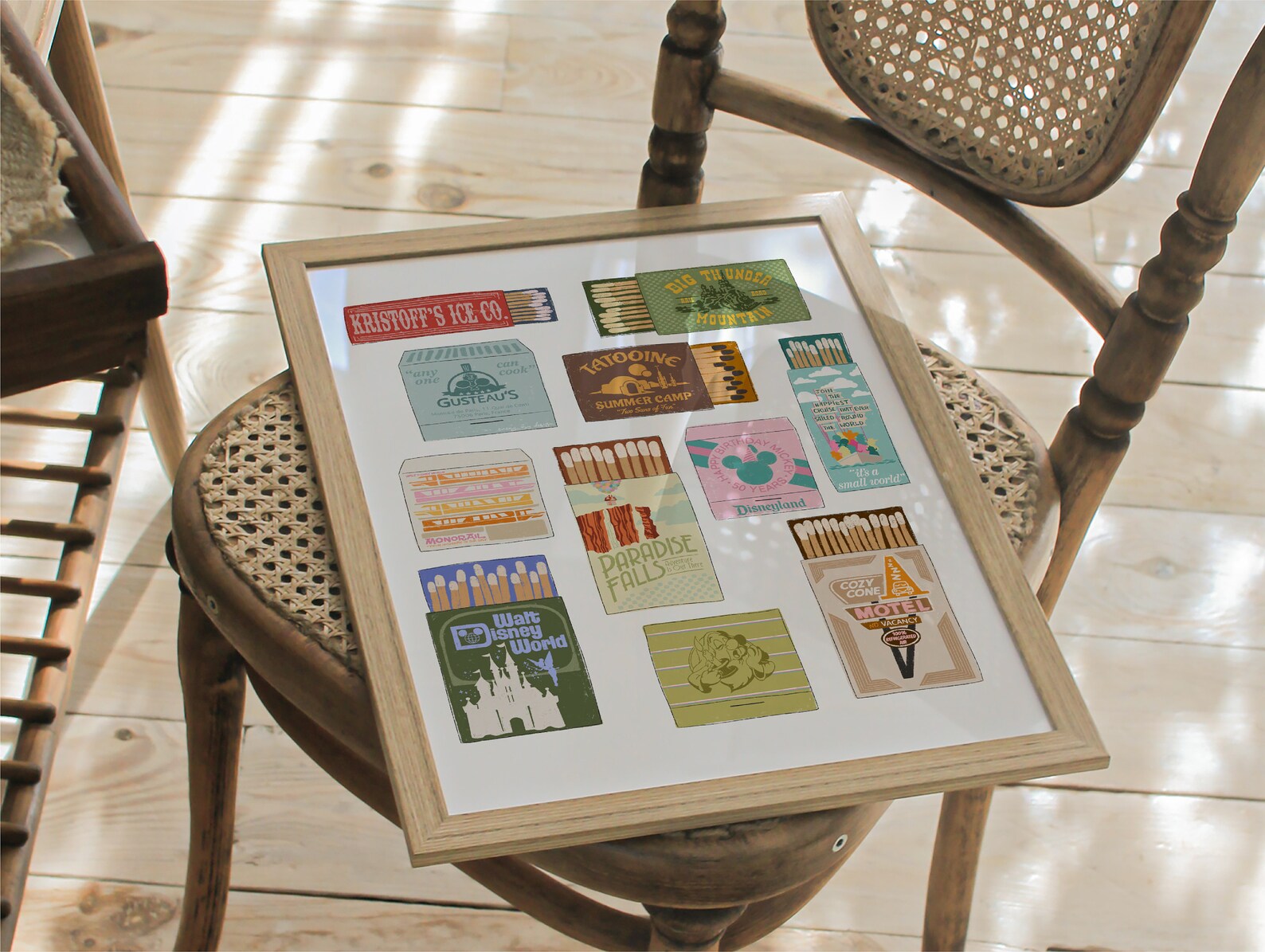 WALT DISNEY Matchbook Style 8x10 or 16x20 High-quality Art Print - Etsy