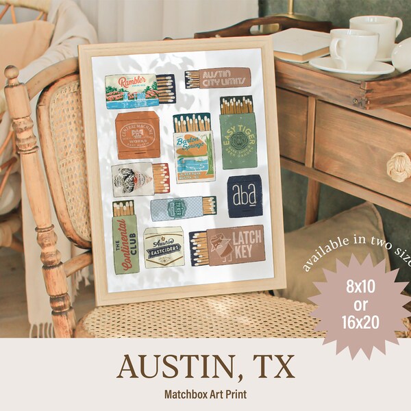 Austin Texas Print - Etsy