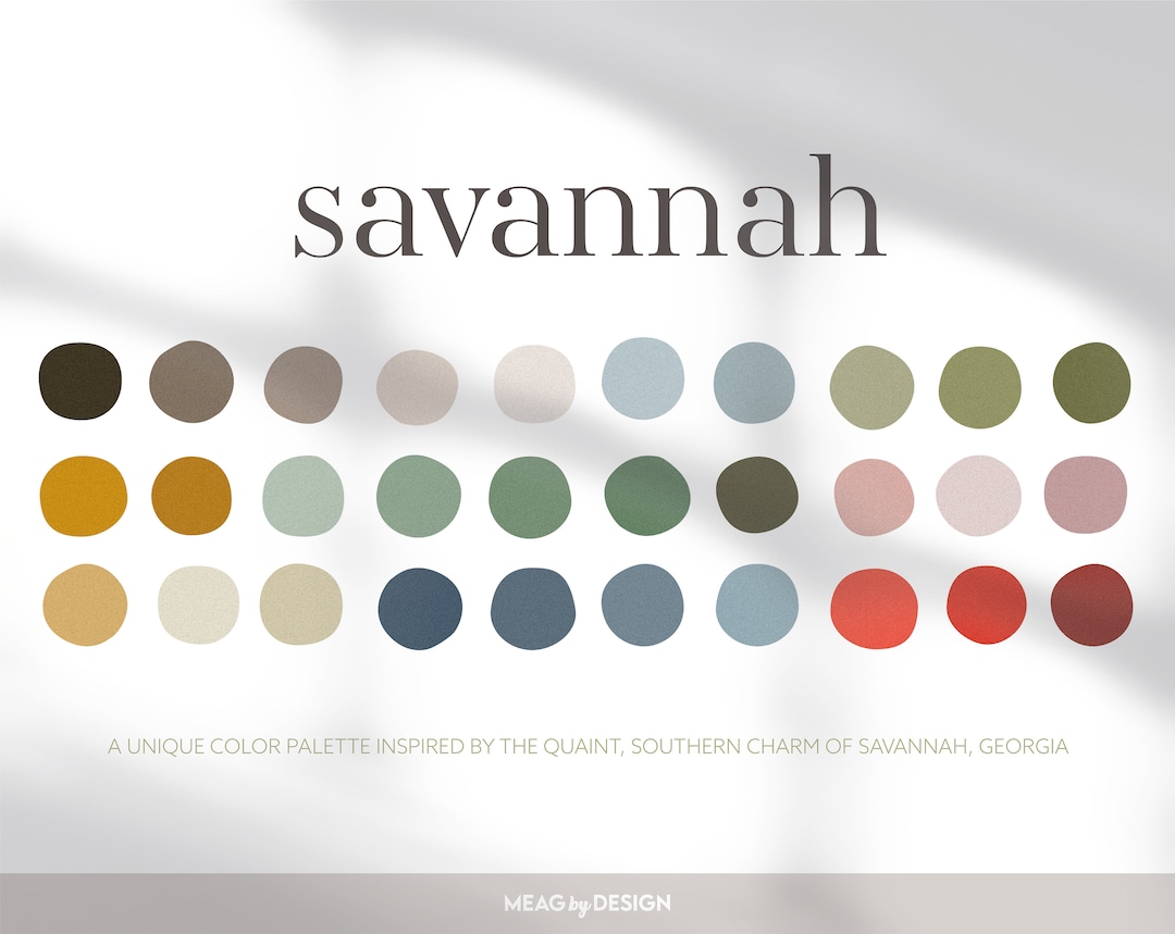 Savannah Color Palette; Nature and Earth Tones Procreate Color Palette ...
