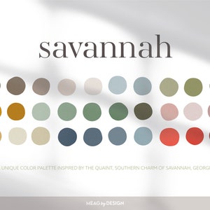Savannah Color Palette; Nature and Earth Tones Procreate Color Palette ...