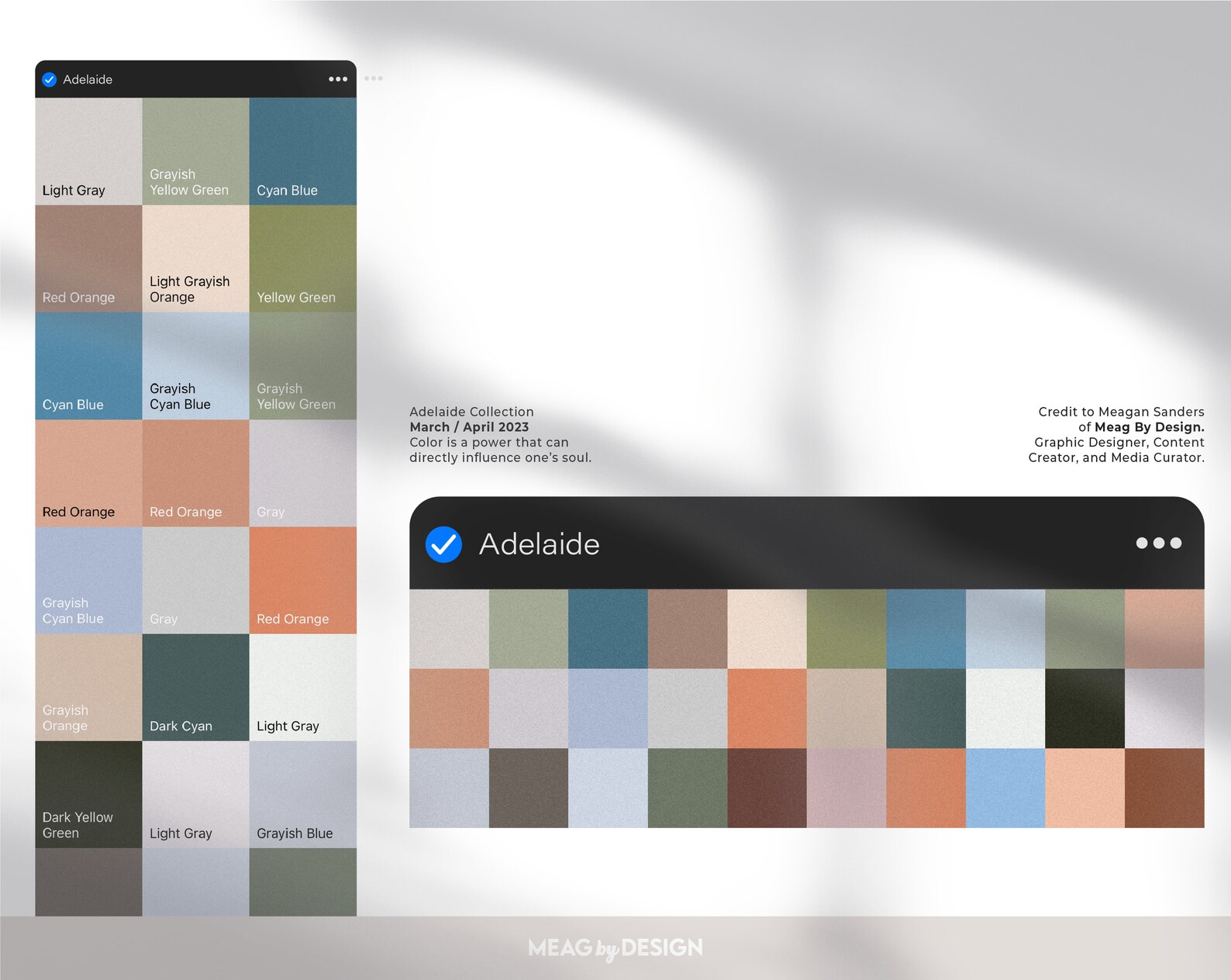 Adelaide Nature Tones Procreate Color Palette (digital Download) - Etsy
