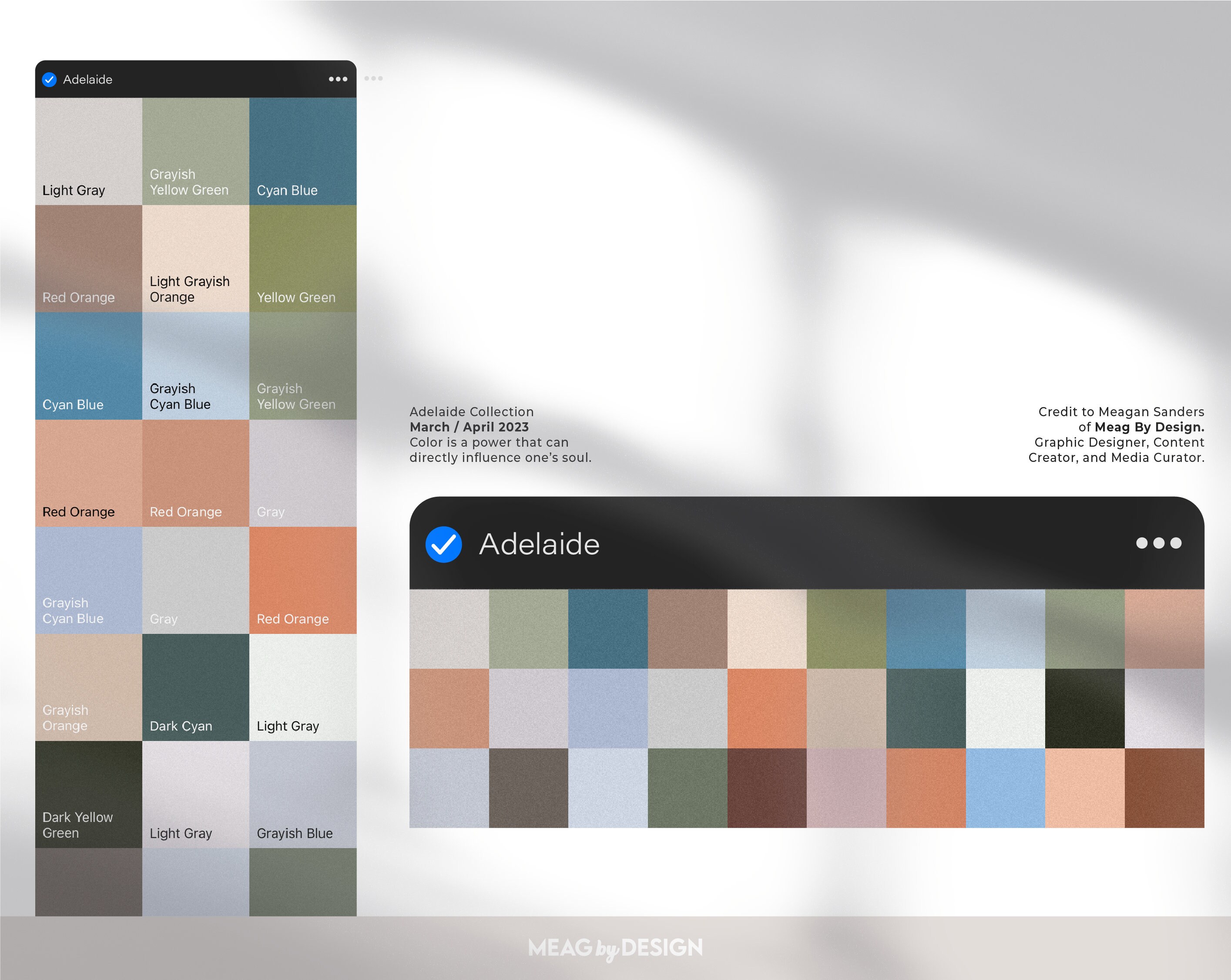Adelaide Nature Tones Procreate Color Palette (digital Download) - Etsy