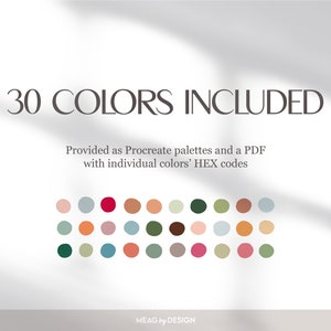 Austin Color Palette; Vibrant, Pink, Green, Teal Blue Procreate Color ...