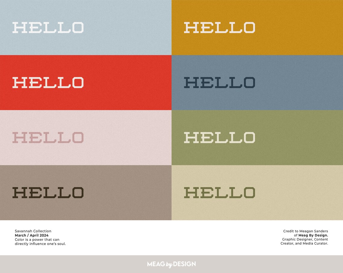 Savannah Color Palette; Nature and Earth Tones Procreate Color Palette ...