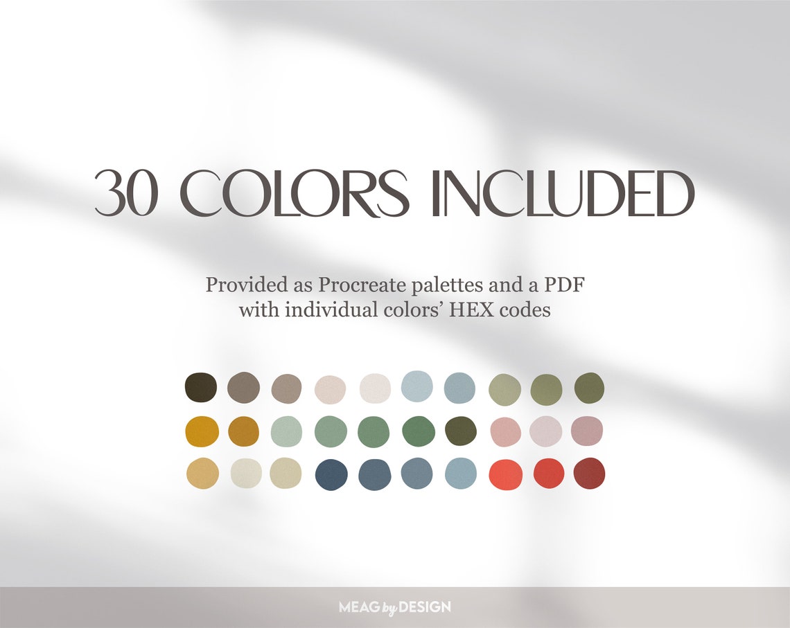 Savannah Color Palette; Nature and Earth Tones Procreate Color Palette ...