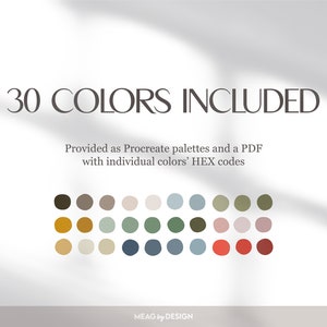 Savannah Color Palette; Nature and Earth Tones Procreate Color Palette ...