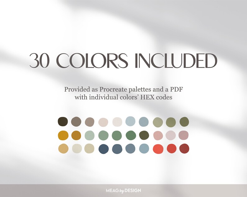 Savannah Color Palette; Nature and Earth Tones Procreate Color Palette ...