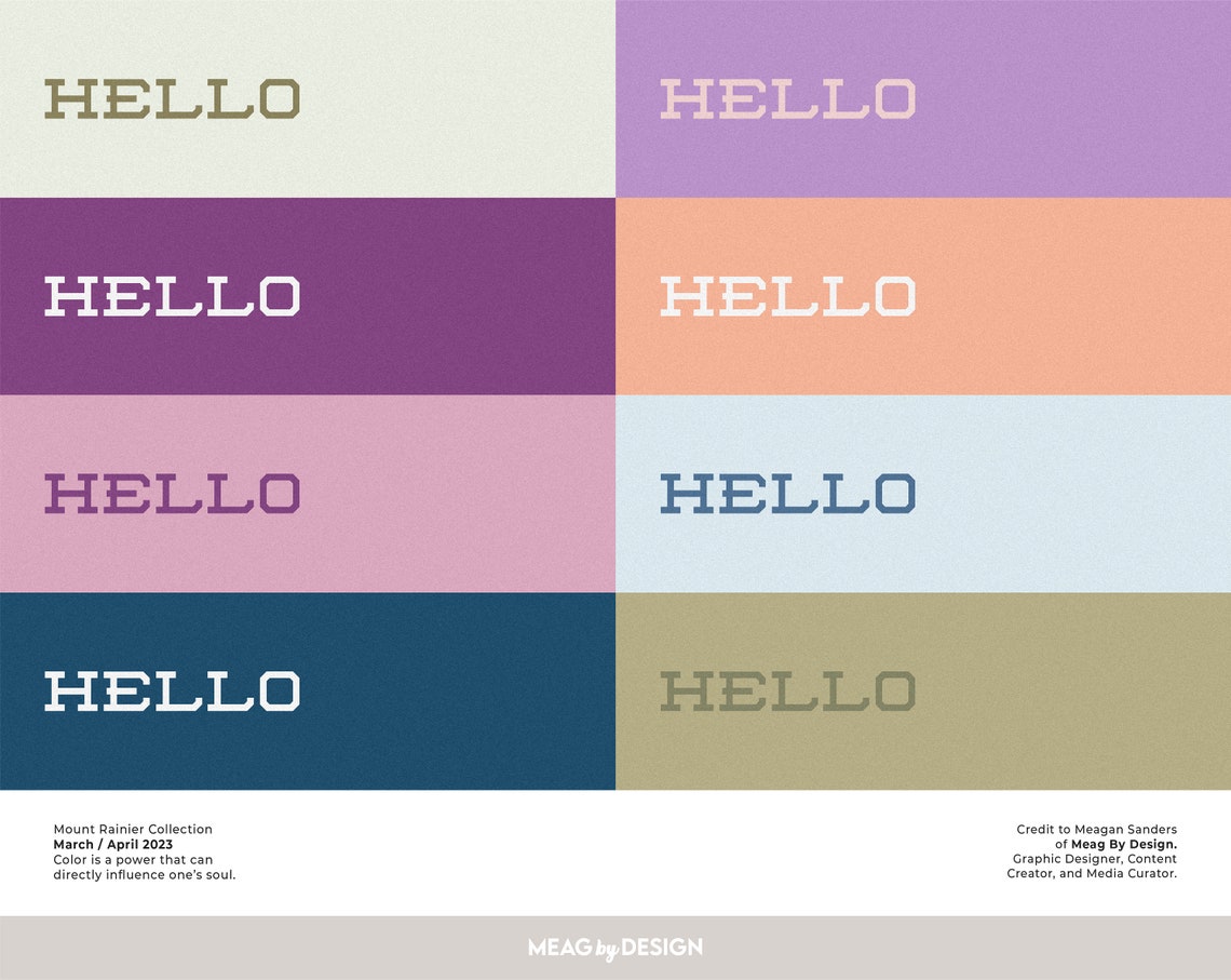 Mount Rainier Procreate Color Palette, Vibrant Hues (digital Download ...