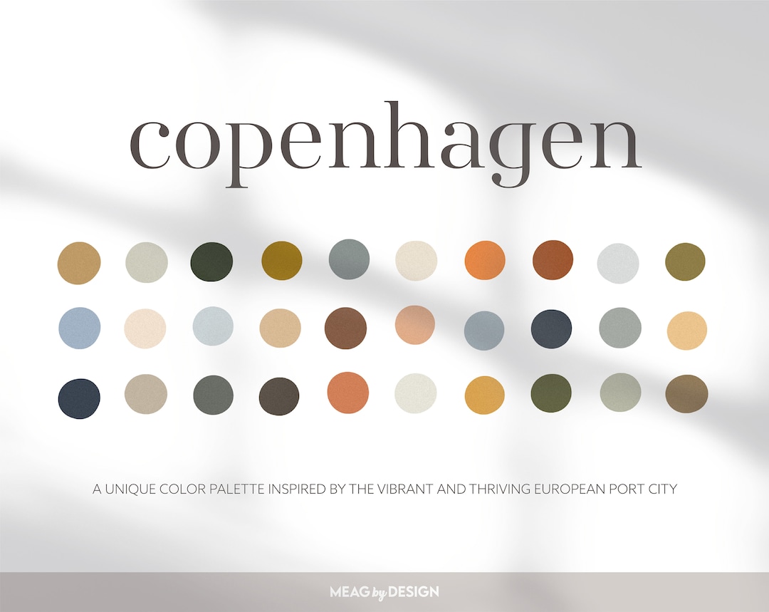Copenhagen Procreate Color Palette, European Design (digital Download ...