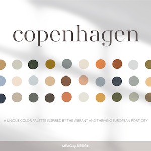 Copenhagen Color Palette; European, Steel Blue, Burnt Orange, Mustard ...