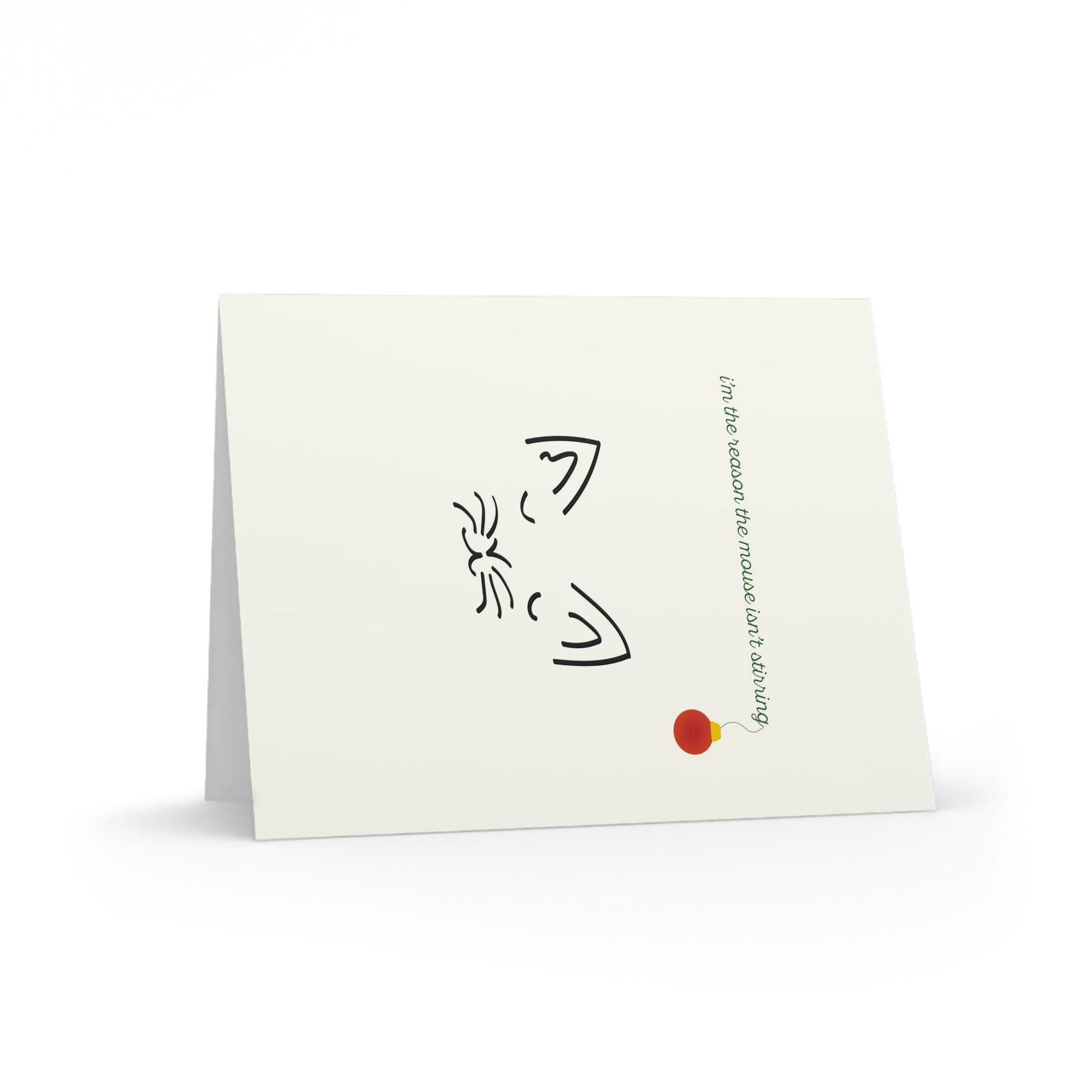 Mouse Stirring Christmas Card 8, 16, and 24 Pcs - Etsy