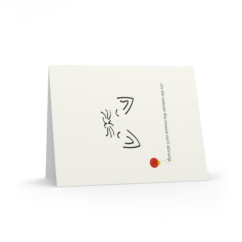 Mouse Stirring Christmas Card 8, 16, and 24 Pcs - Etsy