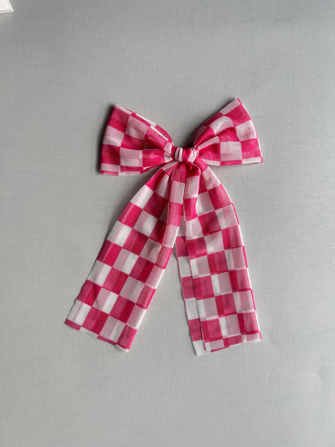 Checkered Hair Bow, Trendy Hair Bows, Women's Hair Bows, Summer Bows ...