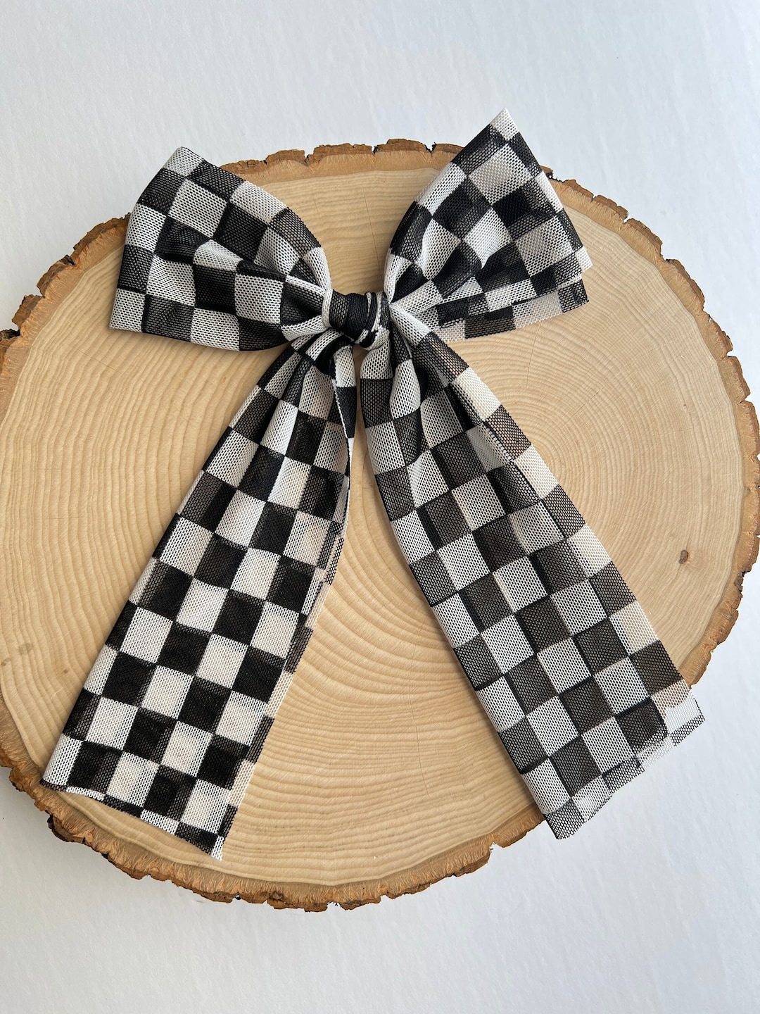 Checkered Hair Bow Trendy Hair Bows Women's Hair Bows - Etsy