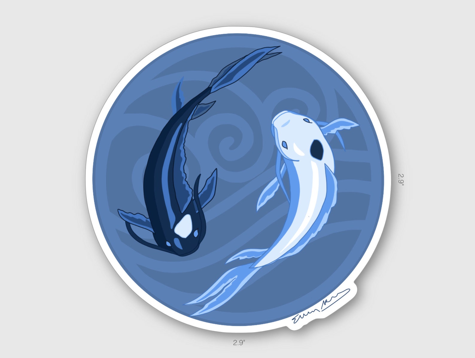 ATLA Tui and La Koi Fish Sticker - Etsy