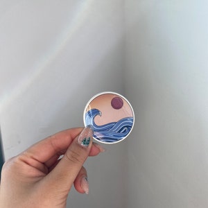 Great Wave Vinyl Laptop Sticker - Etsy