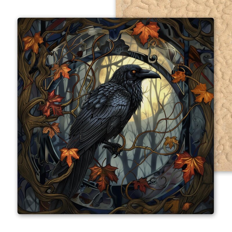 Raven Tile - Etsy