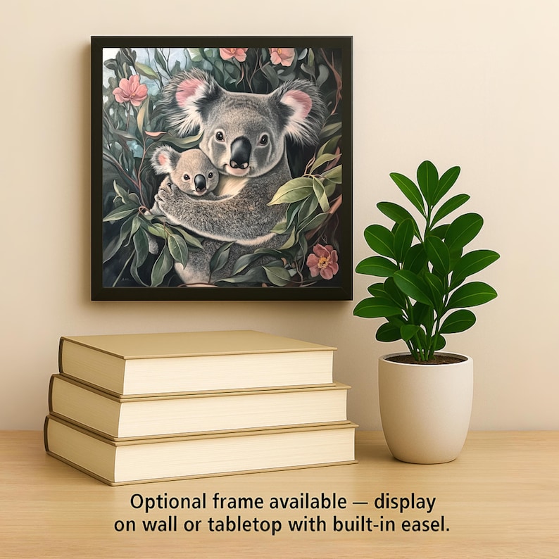 Koala Wall Art Ceramic Tile Mother Baby Gift Wildlife Lover Gift ...