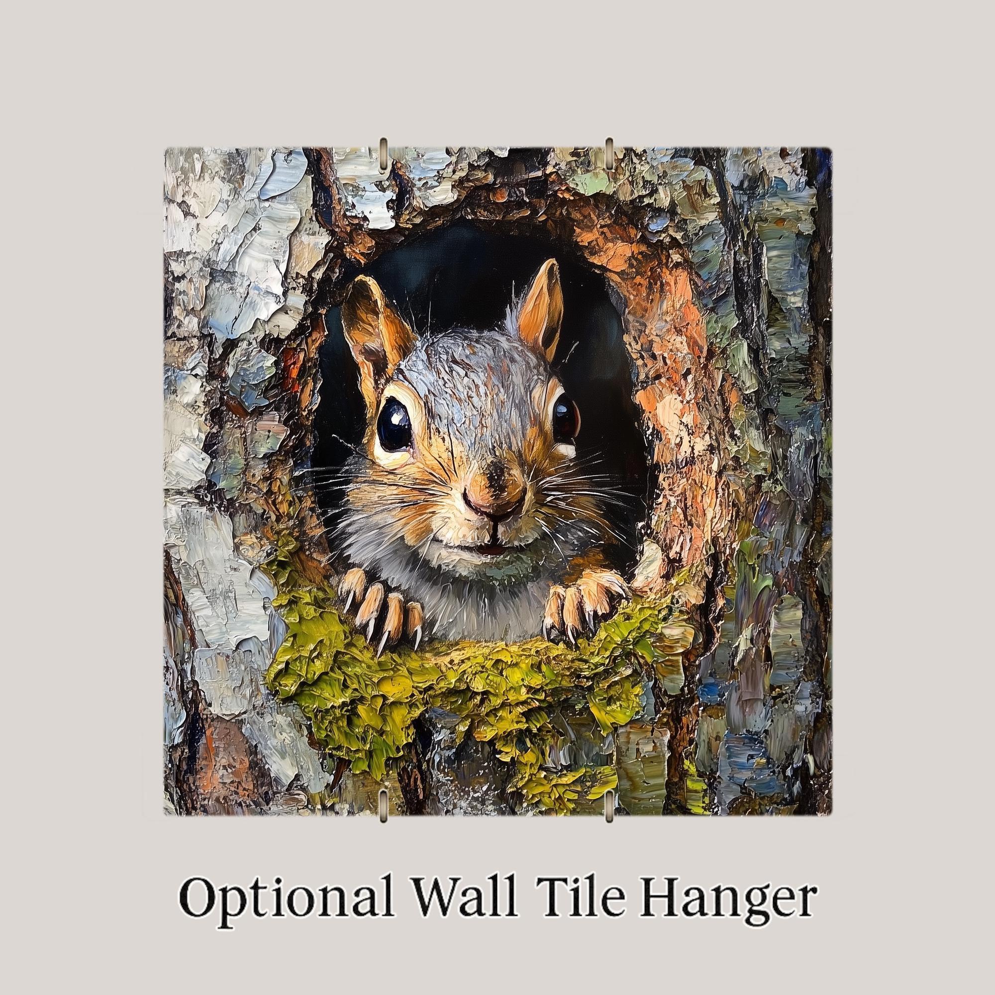 Realistic Ceramic Squirrel Tile Art: Woodland Wall Decor - Etsy