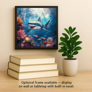 Great White Shark Ceramic Tile - Ocean Predator Bathroom Decor - Marine ...