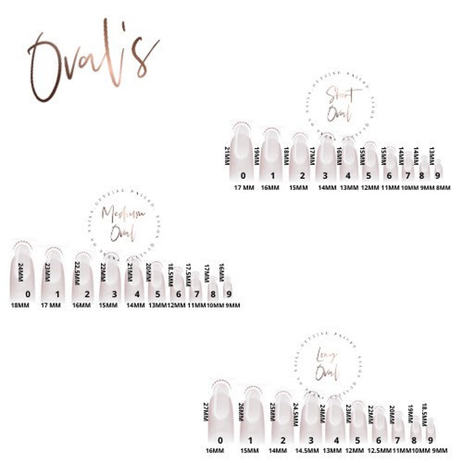 False Nail Sample Size Pack False Nails Measuring. Measuring - Etsy UK