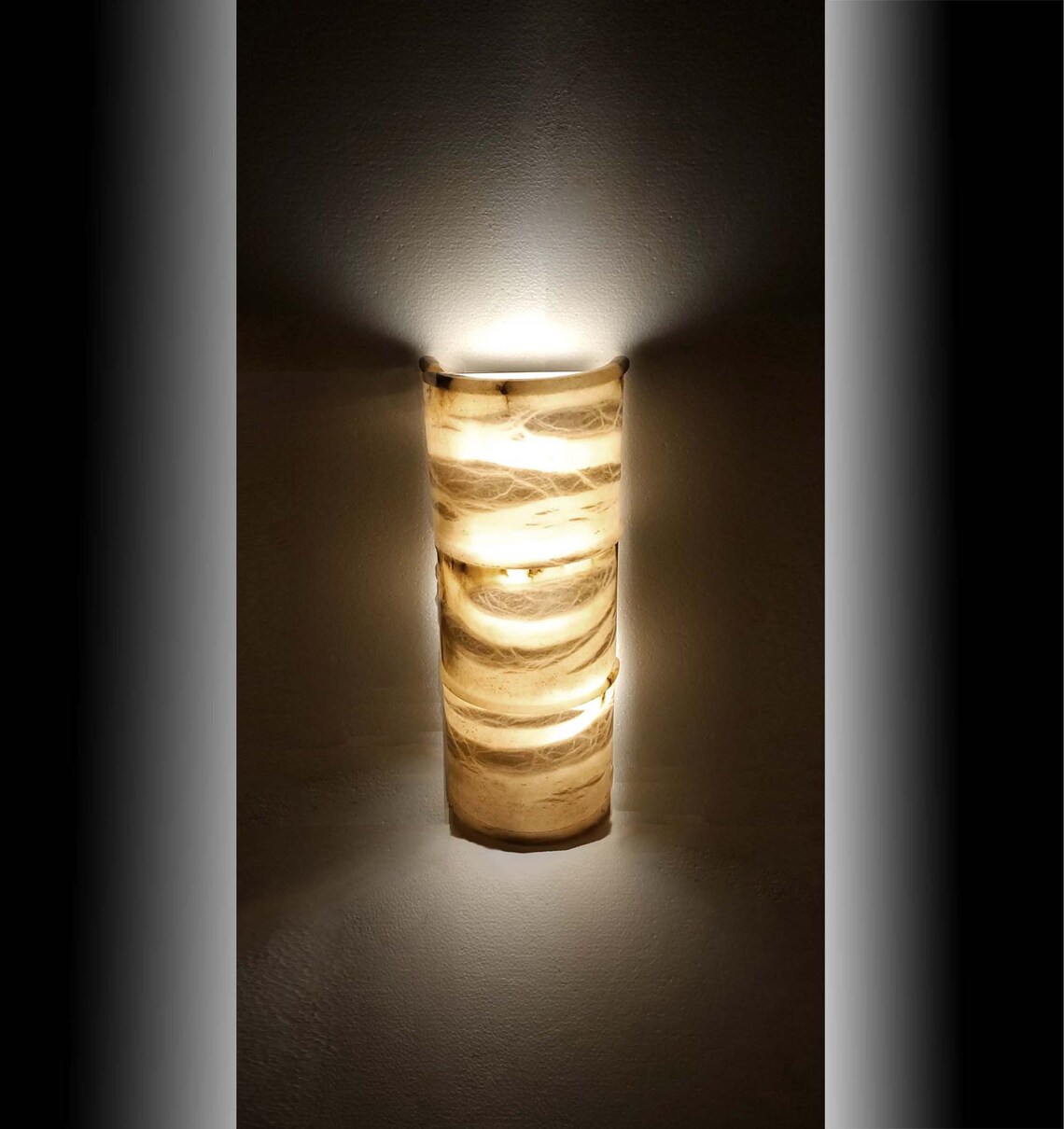 Basic Source 21" Genuine Natural Alabaster Stone Sconce Lamp - Etsy