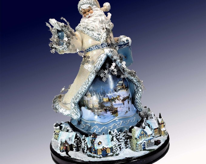 Thomas Kinkade Moving Santa Claus Illuminated Tabletop Decor - Etsy