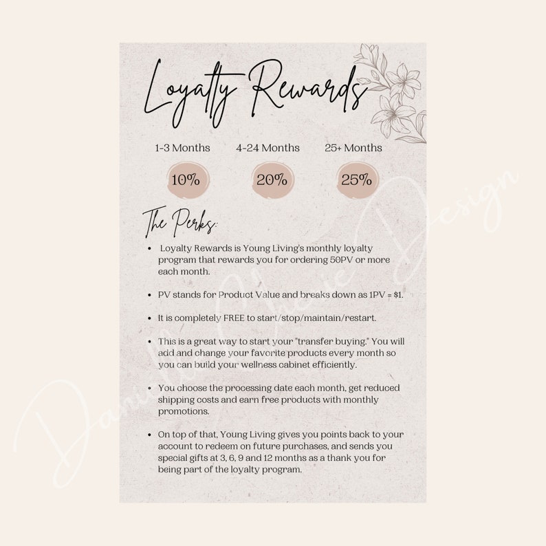 Young Living Loyalty Rewards Card Loyalty Rewards Card Loyalty Rewards ...