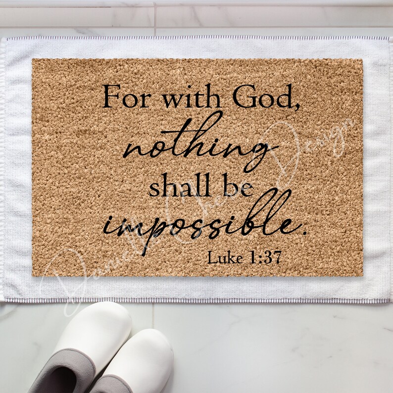 For With God Nothing Shall Be Impossible SVG: Luke 1-37 Bible Verse ...