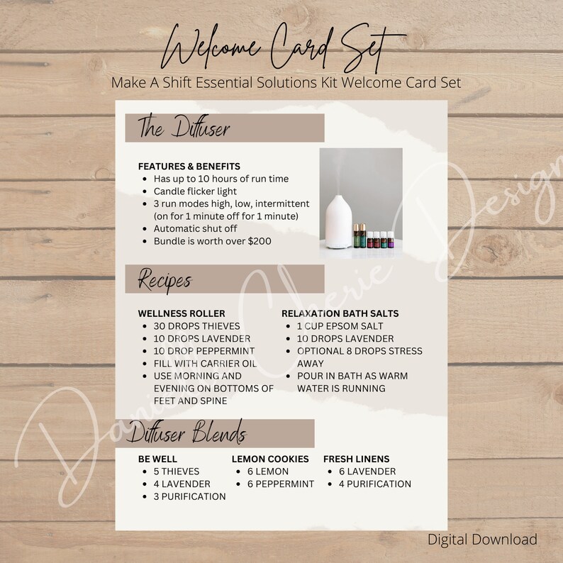 Young Living Make A Shift Welcome Cards Essential Solutions Kit Welcome ...