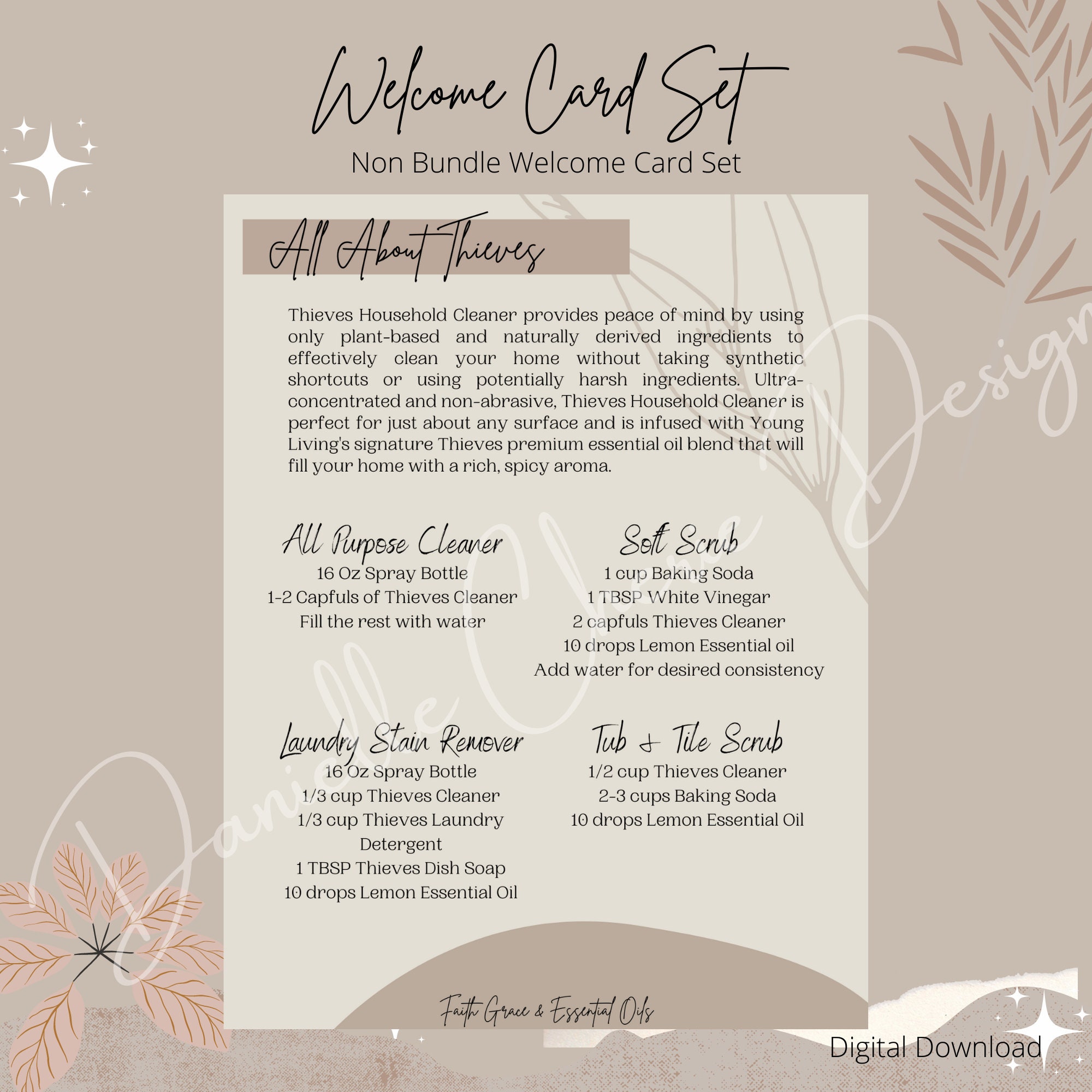 Young Living Non Bundle Welcome Card Set for New Member Sign Ups New ...