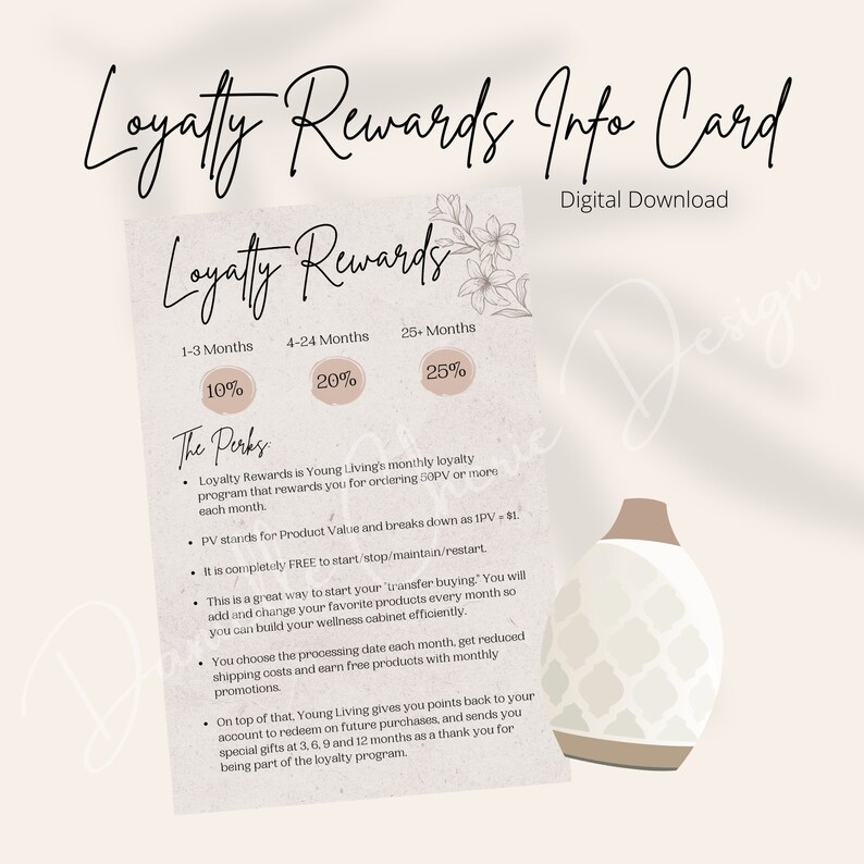 Young Living Loyalty Rewards Card Loyalty Rewards Card Loyalty Rewards ...