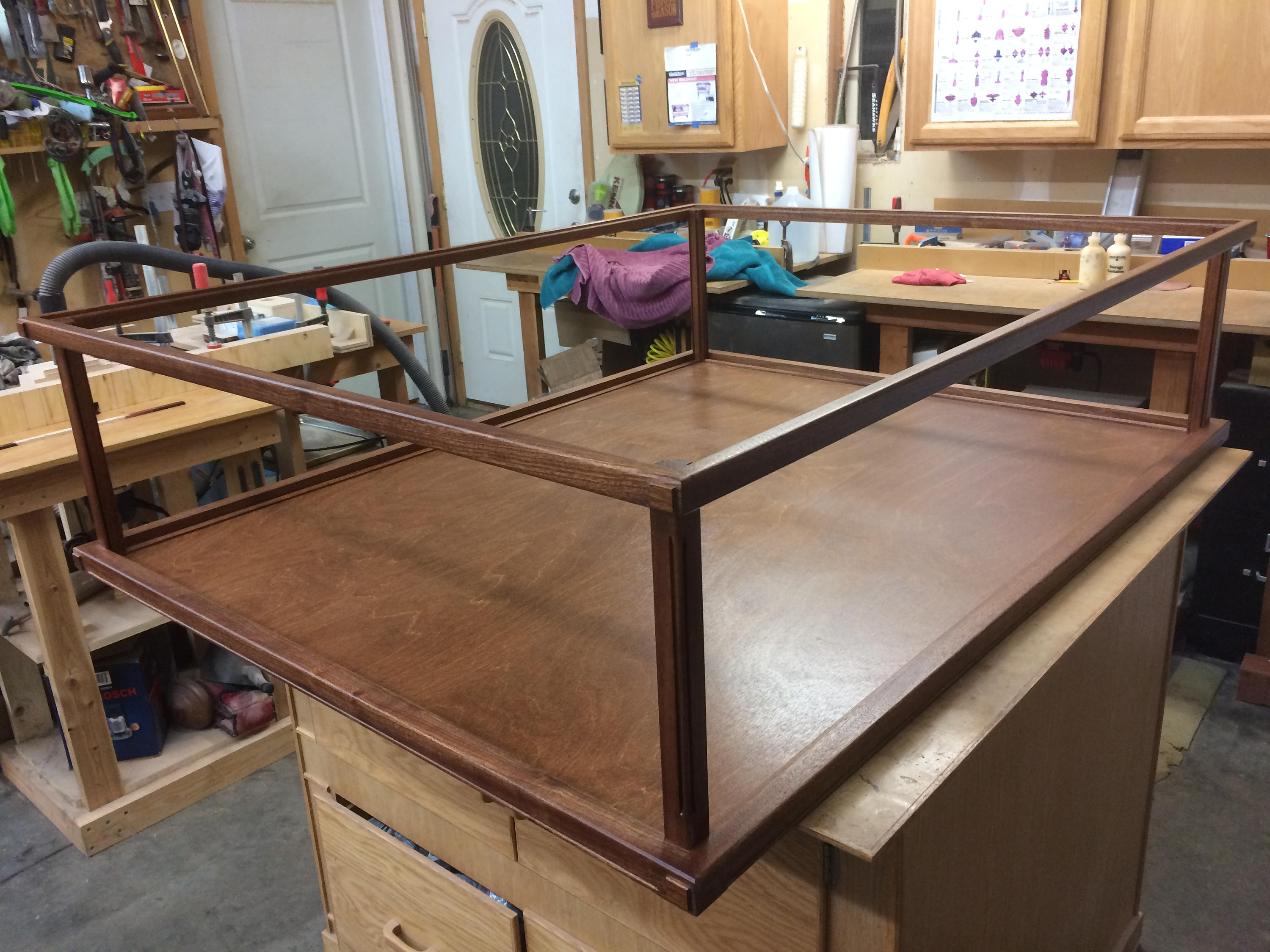 Wood and Glass Display Case for Models, Large Artistic Works, Dioramas ...