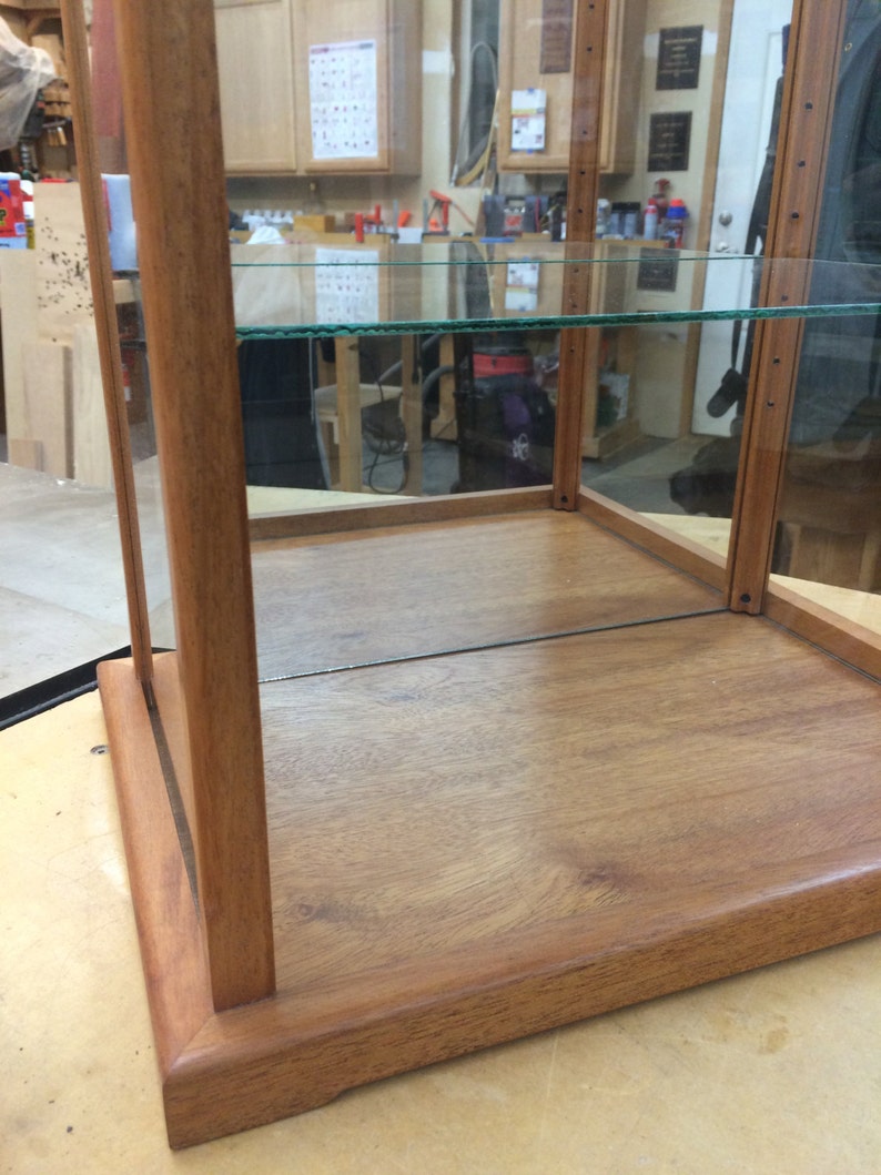 Wood&glass Display Case for Models, Crystal, Figurines - Mahogany ...