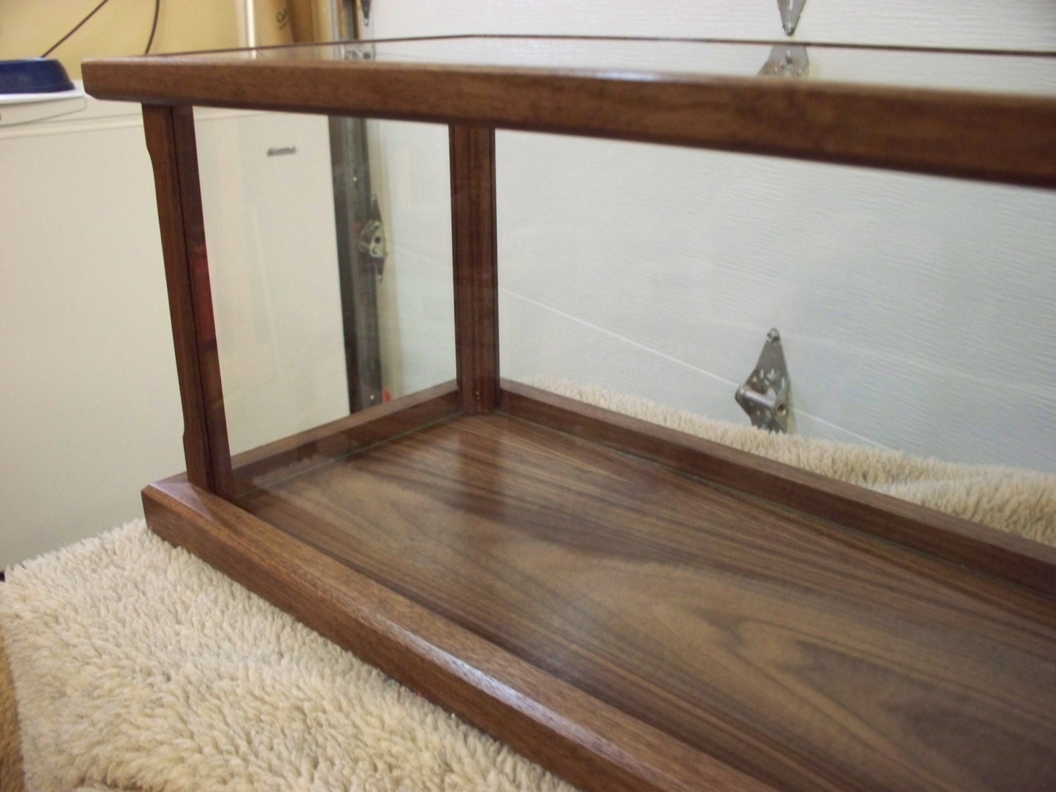 Wood and Glass Display Case for Model Ships, Swords, Rifles - American ...
