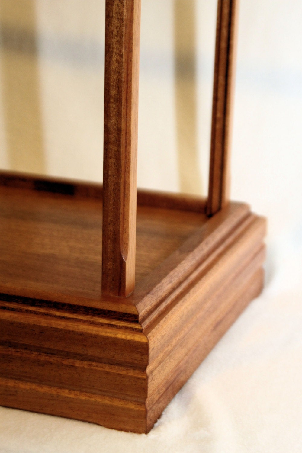 Wood and Glass Display Case - Mahogany, Options Also Available - Cherry ...