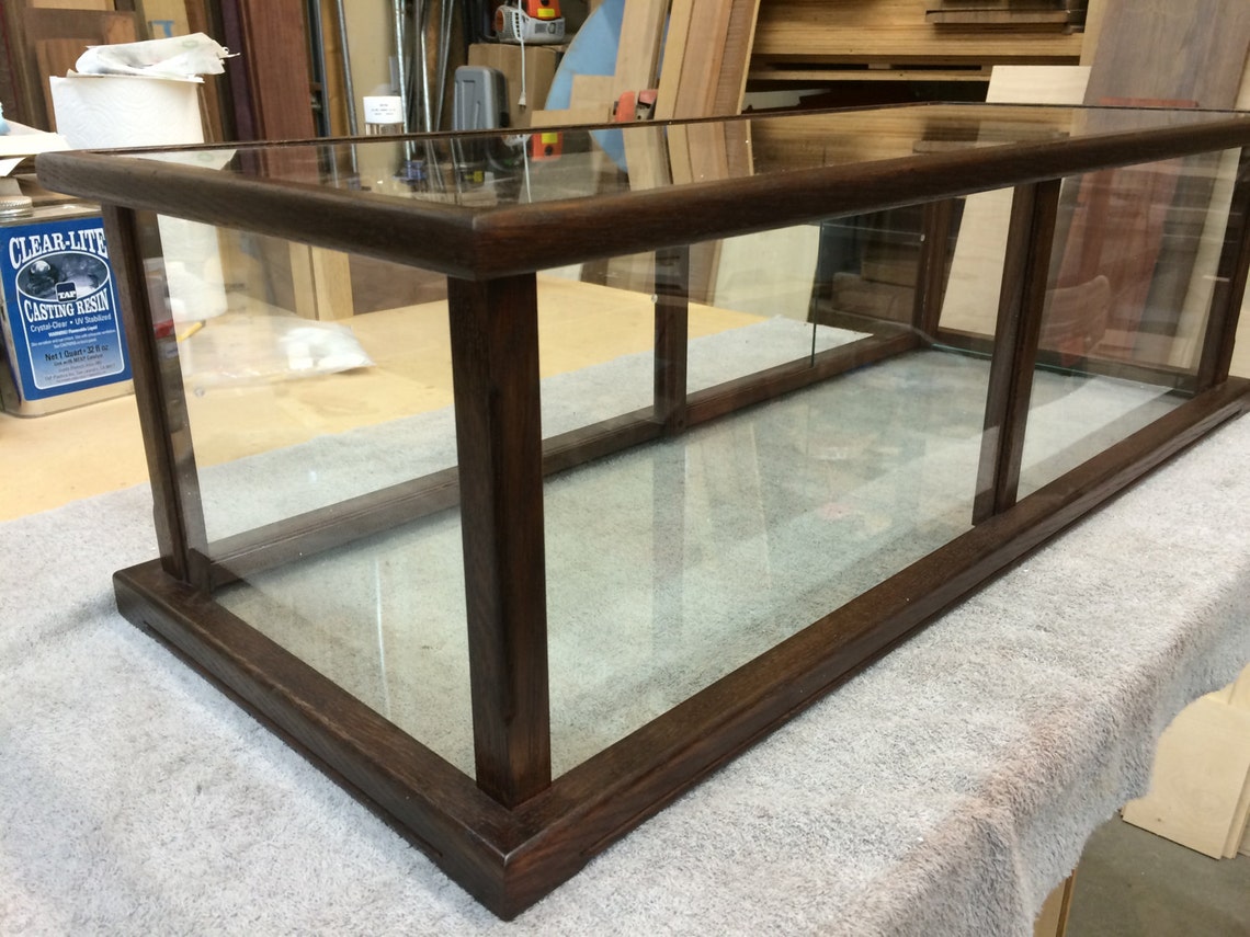 Commercial Display Case for Collectables -- Walnut Case/w 1/4 Inch ...
