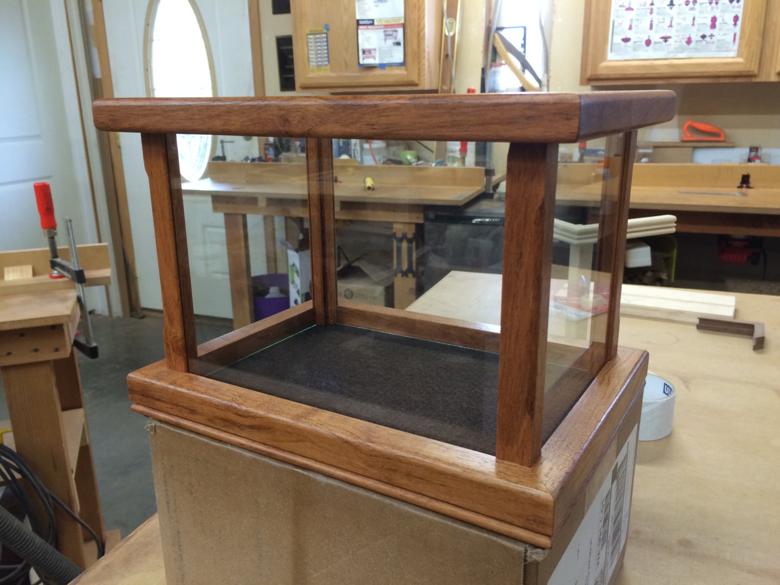 Wood / Glass - Display Case for Small Replica Collectables -- Asian ...