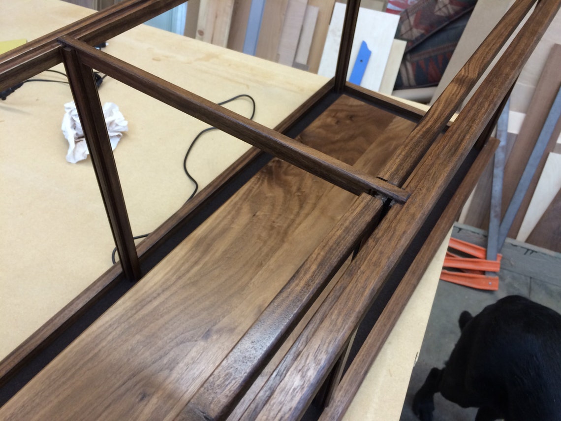 Commercial Wood and Glass Display Case / Models, Swords, Rifles ...