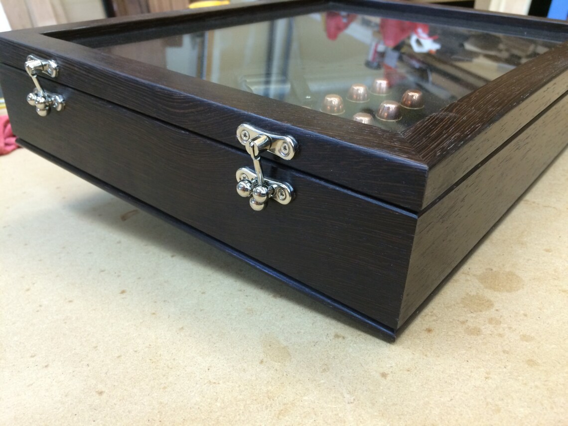 Pistol/gun Display Case Wood and Glass wenge maple, Cherry, Walnut ...