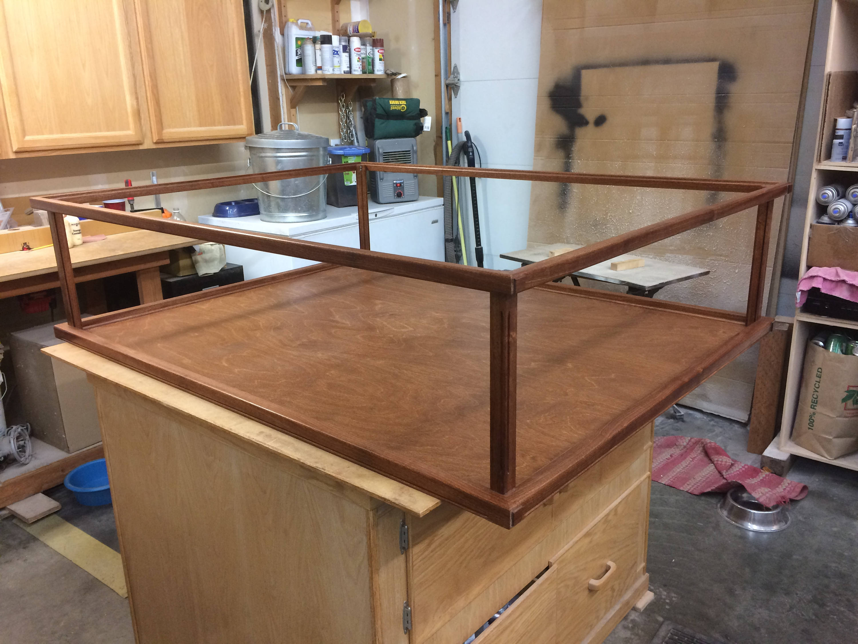 Wood and Glass Display Case for Models, Large Artistic Works, Dioramas ...