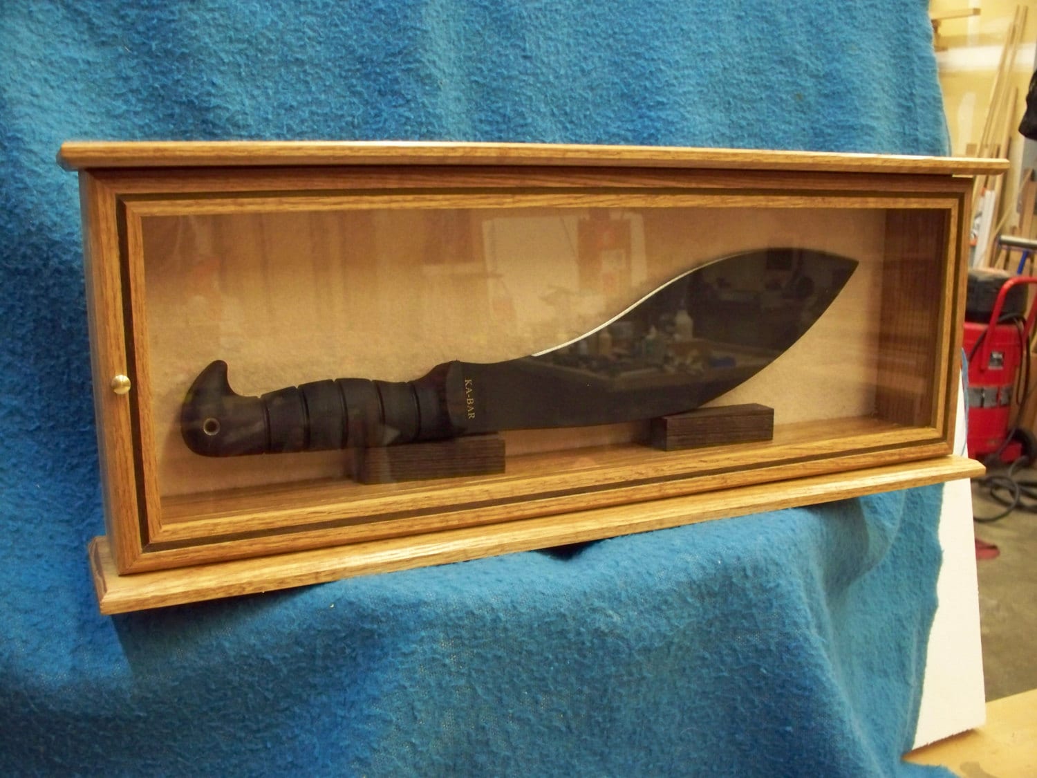 Wood and Glass Display Case for Knives, Swords, Short Rifles, Pistols ...