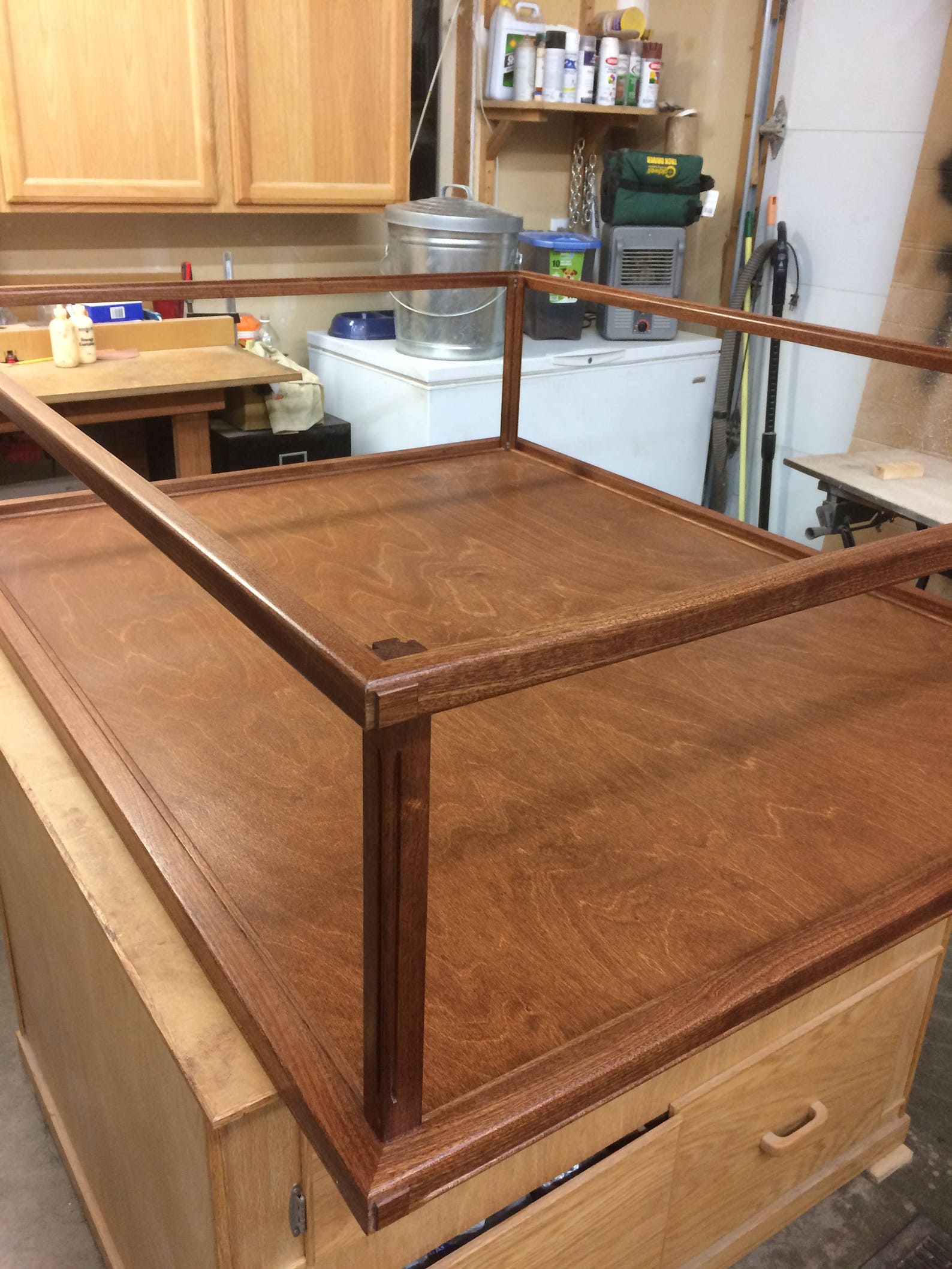 Wood and Glass Display Case for Models, Large Artistic Works, Dioramas ...
