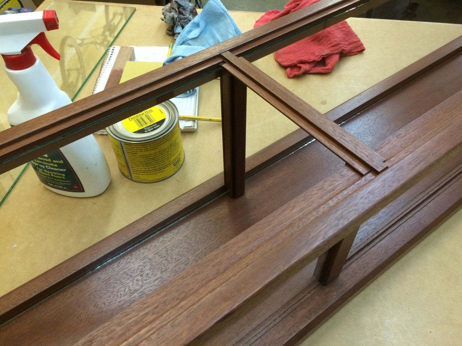 Commercial Wood and Glass Display Case / Models, Swords, Rifles ...