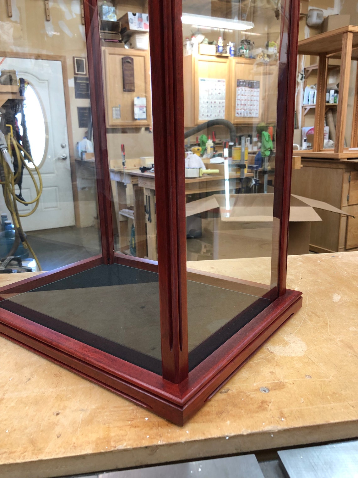 Wood and Glass Display Case for Statues, Dolls, Hierlooms, Vases ...