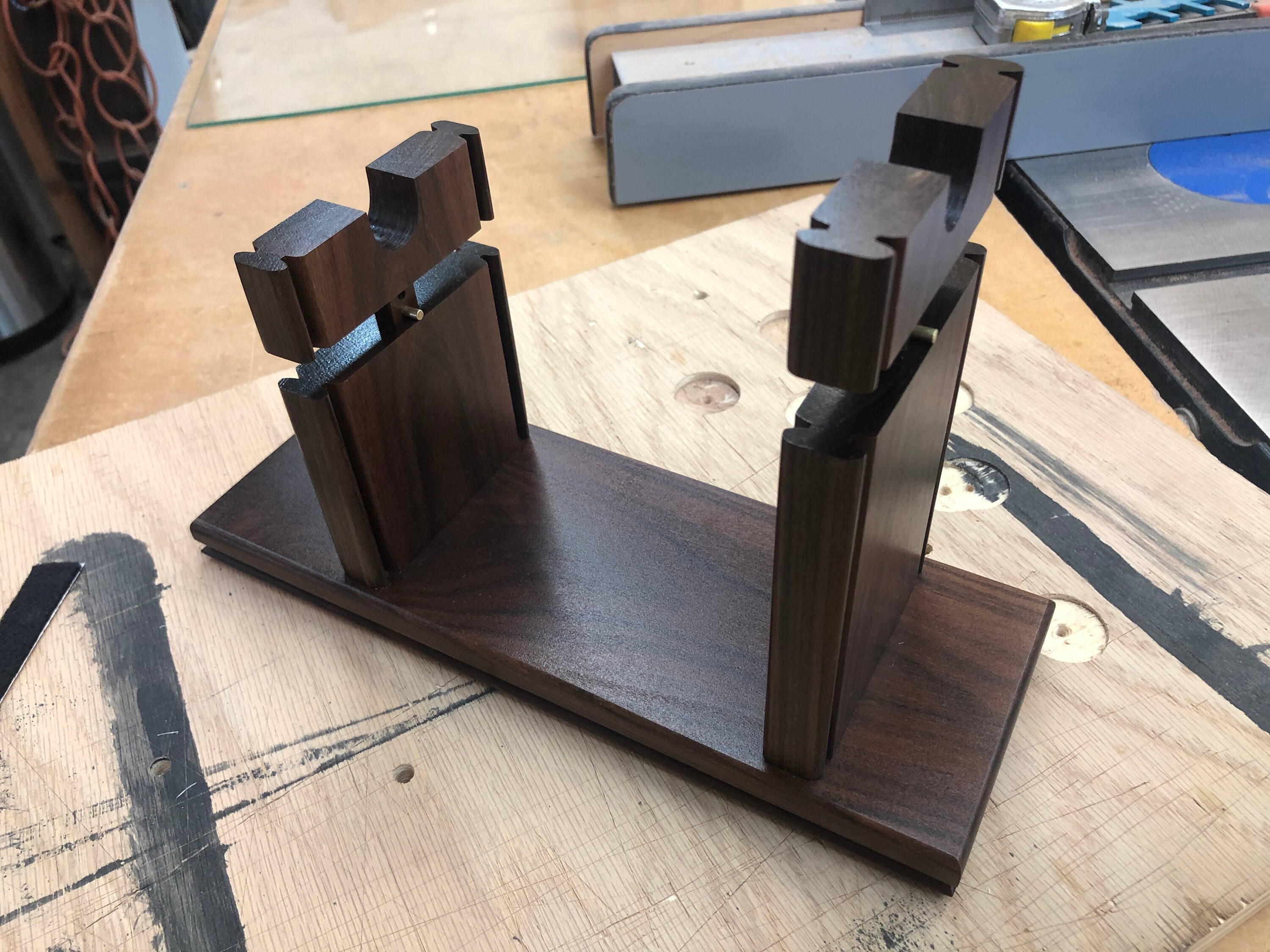 Adjustable Pistol Stand for S&W Revolvers Bolivian Rosewood Other Woods ...
