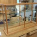 Wood and Glass Display Case for Models, Crystal, Figurines - Cherry ...