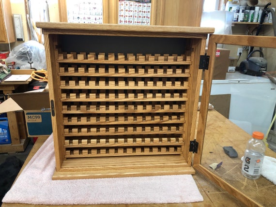 Wood and Glass Magazine Display Case Red Oak Holds 130 Luger | Etsy