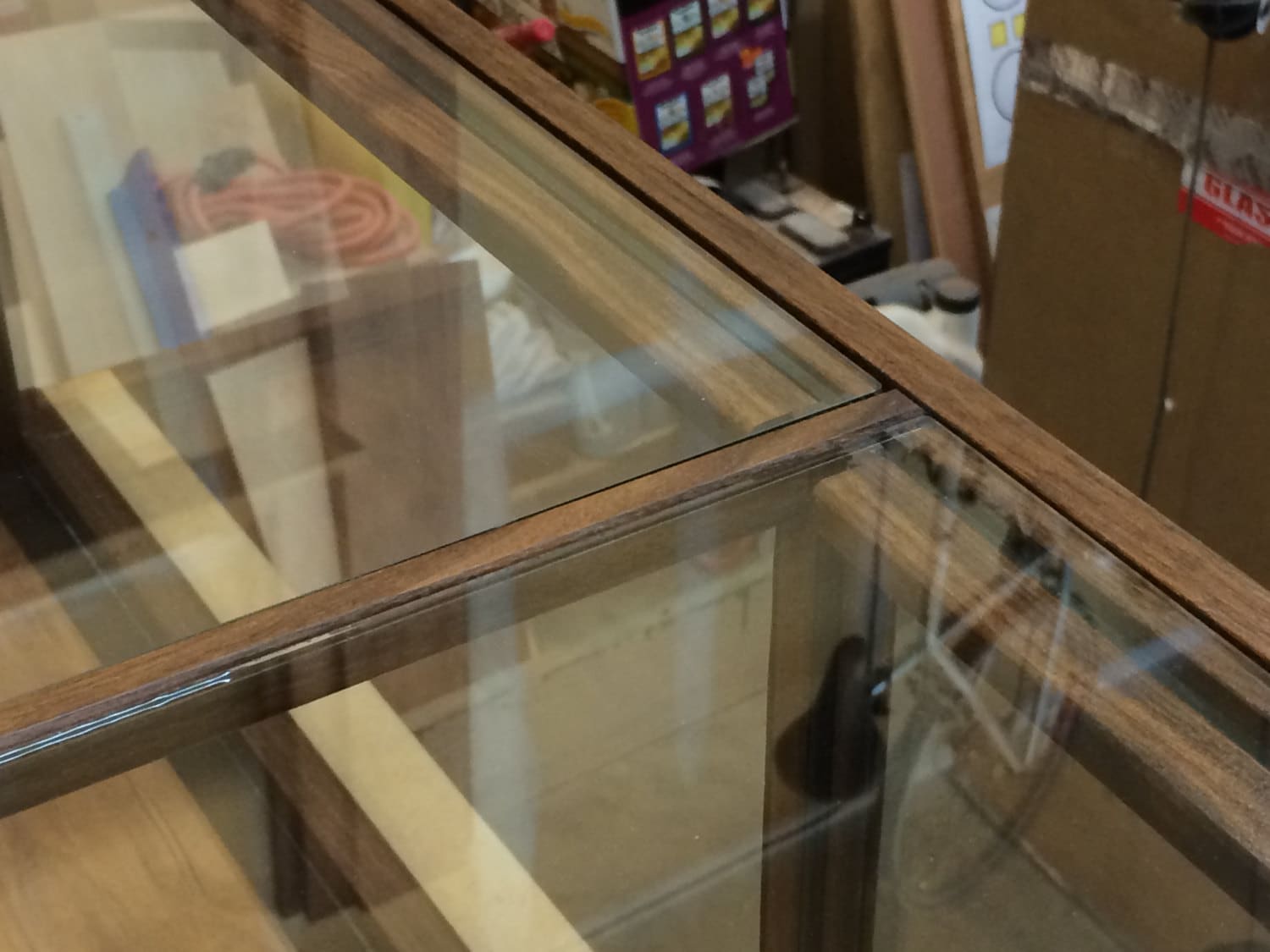 Commercial Wood and Glass Display Case / Models, Swords, Rifles ...